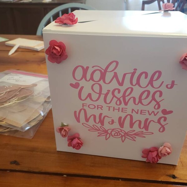 Advice and Wishes for the New Mr + Mrs Svg, Wedding Sign Svg, Bridal ...