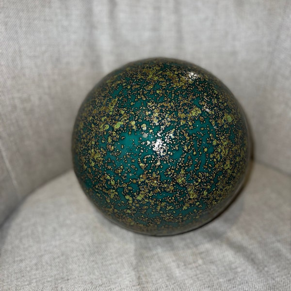 Large Ceramic Ball Blue ~ 9" ~ Garden Globe ~ Garden Sphere ~ Garden ...