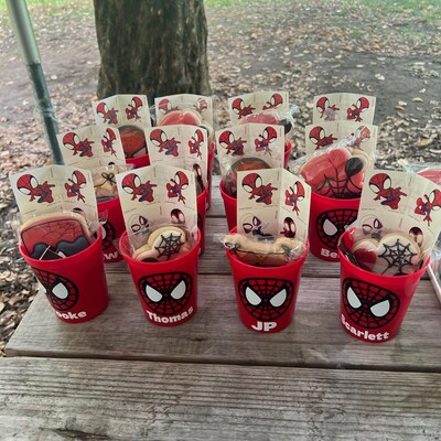 Spiderman Party Cups 16oz Stadium Cups - Etsy