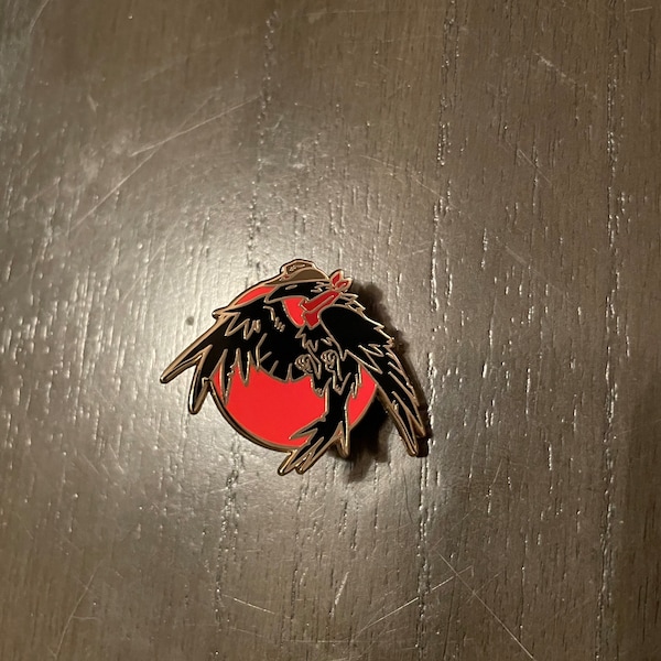 Crow Cowboy "yeecaw" Enamel Pin - Etsy