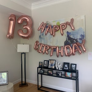 13th Birthday Decorations, 13 Birthday Party Supplies 13 Rose Gold ...