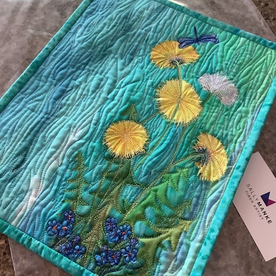 Confetti Landscape Quilt, Quilted Wall Hanging, Fiber Art, Woodland ...