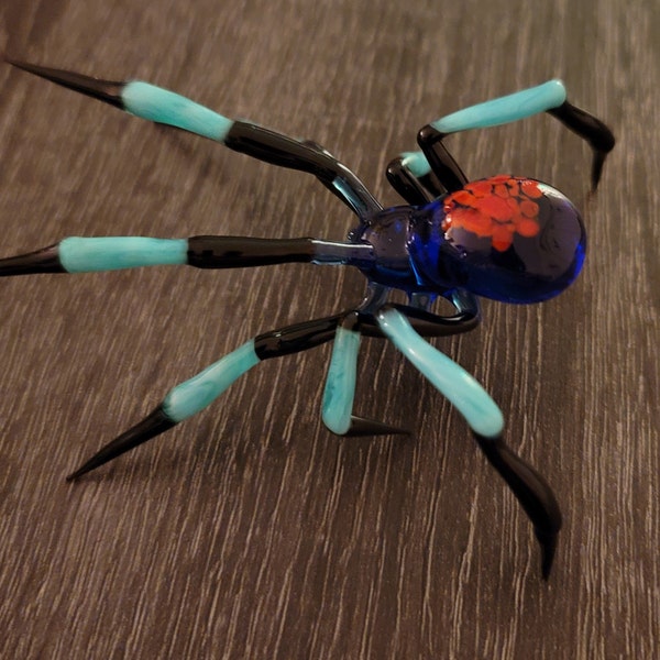 GLASS SPIDER Lampwork Handcrafted Glass Animal, Art Glass Spider ...
