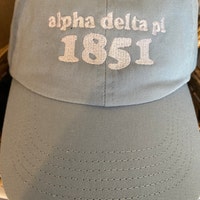 Alpha Phi Cursive Baseball Hat - Embroidered Baseball Cap // Sorority ...