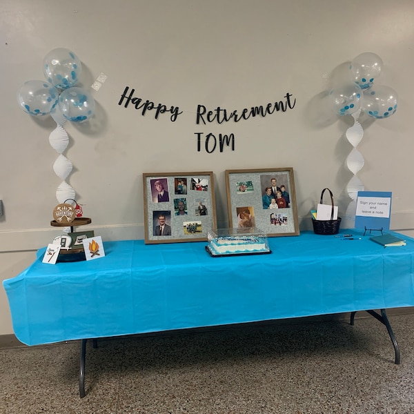 Personalized Retirement Banner, Coworker Leaving Gift, Retirement Party ...