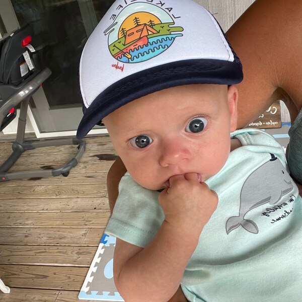 BABY, TODDLER, & KID Trucker Hats - Lake Life - Etsy
