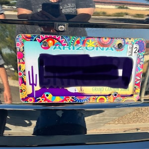 Geometric Pattern License Plate Frame - Etsy