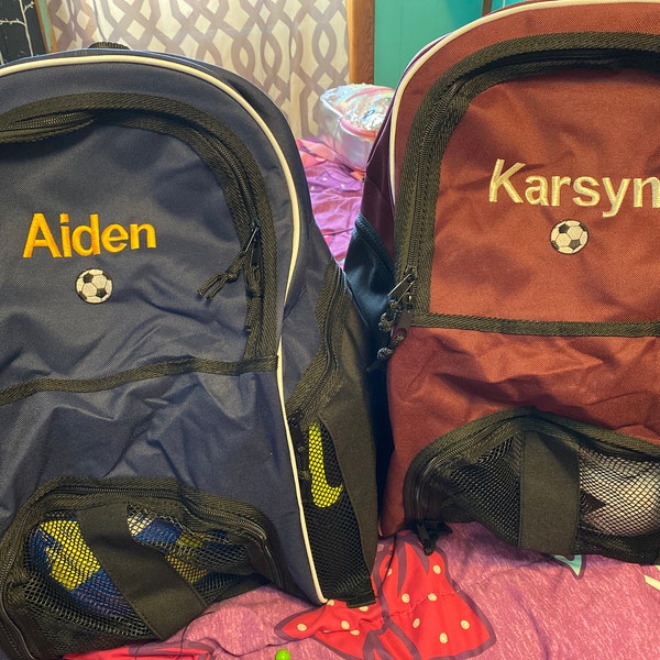 Name With Soccer Ball Soccer Backpack, Name Soccer Backpack ...