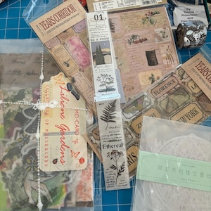 100 Sheets Scrapbook Paper Booklet, Vintage Style Collage Paper, Deco ...