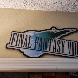 Final Fantasy 7 Logo Wall Decor Cloud Strife Sephiroth FF7 Logo FFVII ...