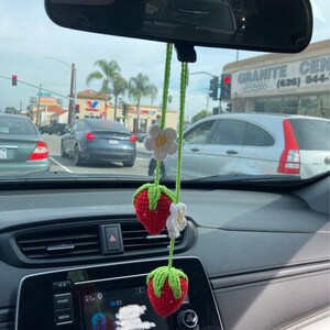 Cute Rainbow Car Accessories Mirror Hanging, Rainbow Decor Rear Hanging ...