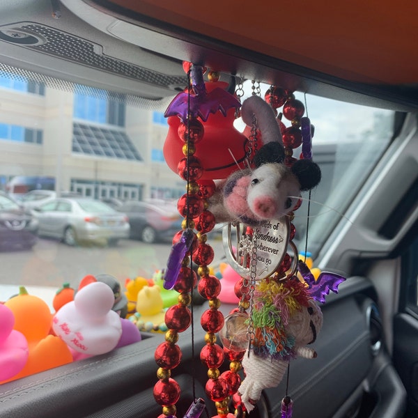 Rat Dangle Earrings / Cute Plush Miniature Mouse / Mice Weird Jewelry ...