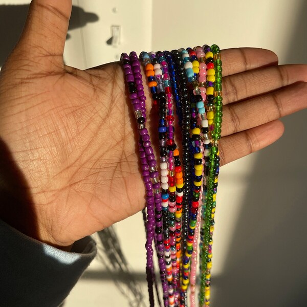 Waist Beads TIE ON, Thread Waist Beads, Stomach Beads, Waist Beads ...