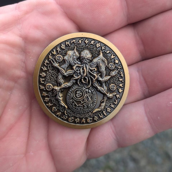 Cthulhu Challenge Coin Eldritch Horror Decision Coin Collecting HP ...
