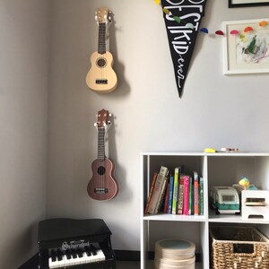 Elegant Ukulele Wall Mount. Display Any Soprano Uke Upright Storage for ...