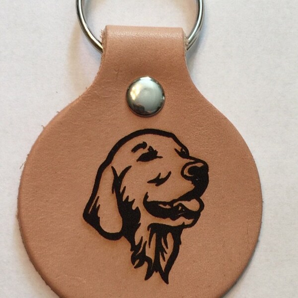 Leather Round Key Fob Kit - Key Fob Blank - Round Leather Keychain ...