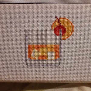 Tiny Cocktails Cross Stitch Pattern, Mini Drinks, Mimosa, Margarita ...