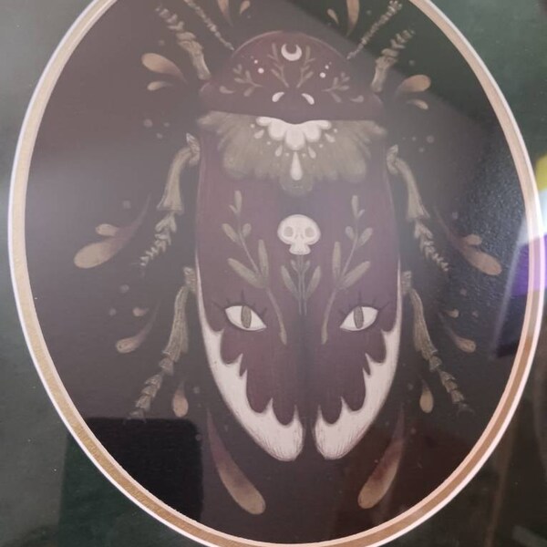 Ada Lamb Woman Folk Portrait Cottagecore Print - Etsy