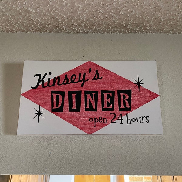 Custom Diner Sign - Retro Diner - Moms Diner Sign - Diner Decor ...