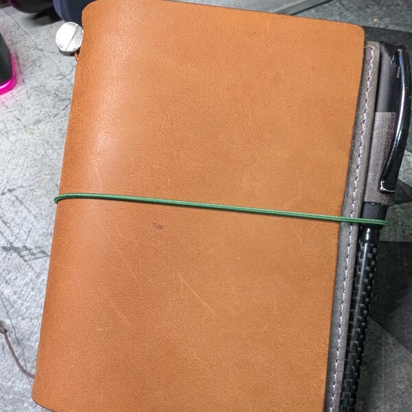 Leather Travelers Notebook Cover With Wallet Insert Regular Standard ...