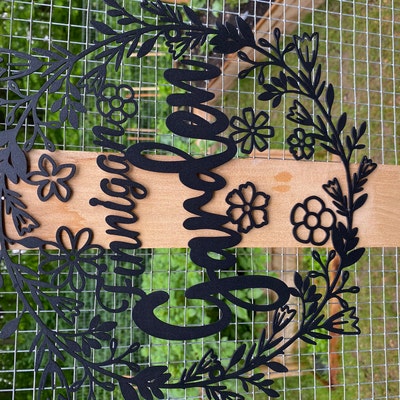 Garden Wall Art,personalized Garden Sign Name,garden Metal Sign,custom ...