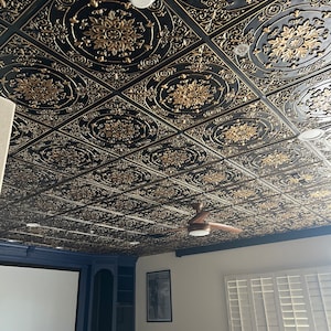 Sample of Styrofoam Ceiling Tile Cover Popcorn Ceiling. Easy - Etsy