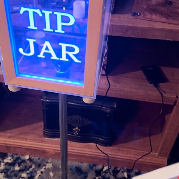 Shimmering Light up Personalized Custom Party Box Table Decoration ...