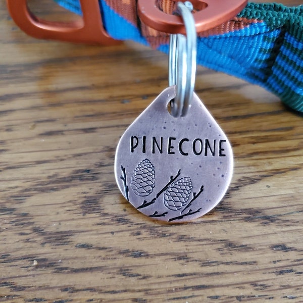 Pet Id Tag, Dog Tags, Dog Tags for Dogs, the Jack Pine, Pine Cones ...