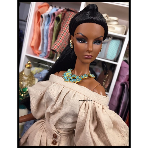 OOAK Dripping Gold Dress for Fashion Royalty and Nuface Dolls - Etsy