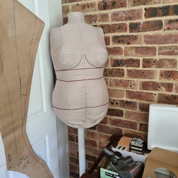 Custom Made-to-measure DIY Stuffed Dress Form Mannequin Sewing Pattern ...
