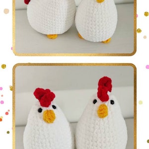 Mini Chicken Crochet Pattern PDF Low-sew Amigurumi Toy Pattern DIY ...