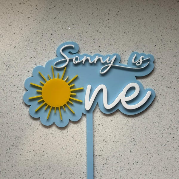 Daisy Cake Topper One 1st Birthday Boho Style Birthday Calligraphy ...