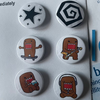 Domo Pins 4 Piece 1 Inch Button Pin Set Comes With - Etsy