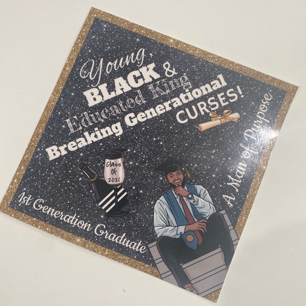 Graduation Cap Topper Label/ 1st Generation Graduate - Etsy