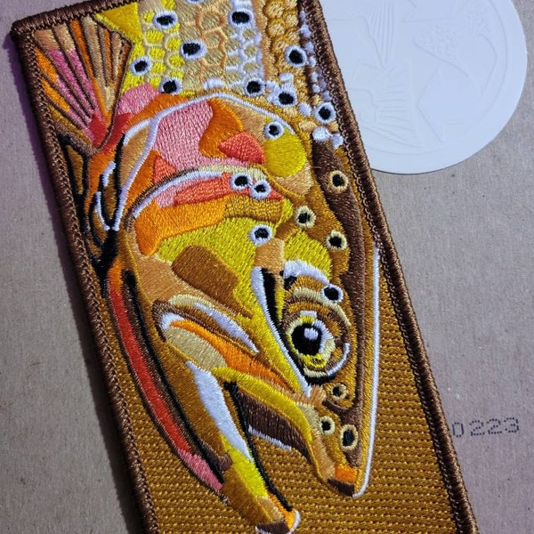 Embroidered Cutthroat Trout Iron on Fish Art Patch 5"x2.5" - Etsy