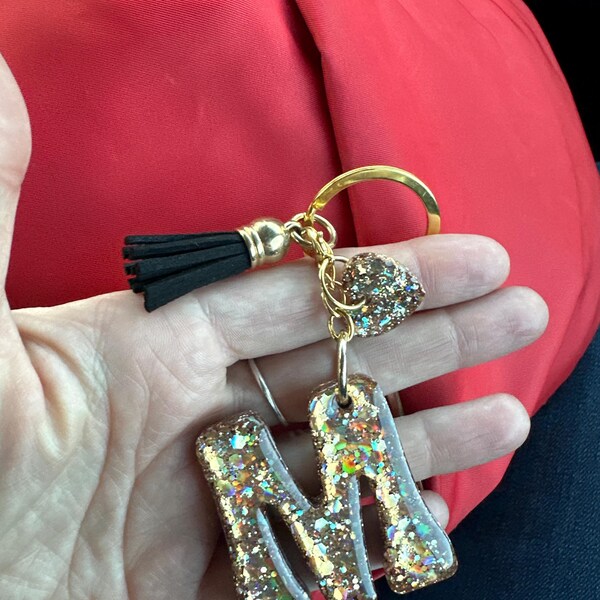 Custom Purple Flower Resin Keychain, Personalized Pressed Dried Floral ...