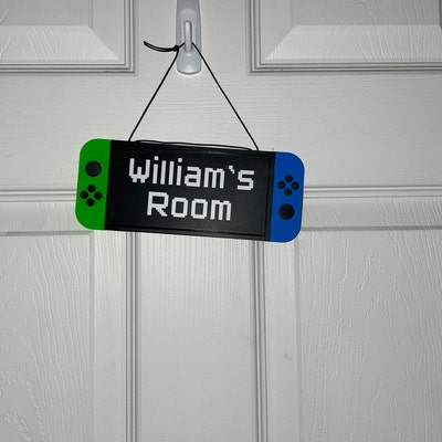 Personalized Gamer Name Sign for Door, Wall or Shelf 8in X 3in Custom ...