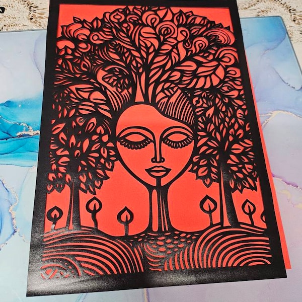 Magical Fox Layered Papercut Template, Original Fairy-tale Shadow Box ...