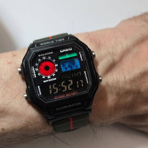 Modified Watch Based on Casio AE-1200 Ver2, Colorful Polarised LCD ...