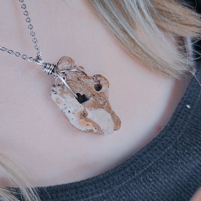 Coquina Shell Butterfly Necklace, Shell Necklace, Butterfly Necklace ...