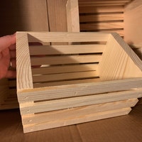 Small Wooden Crate, Wood Crate, Wooden Storage Crate, Small Crate ...