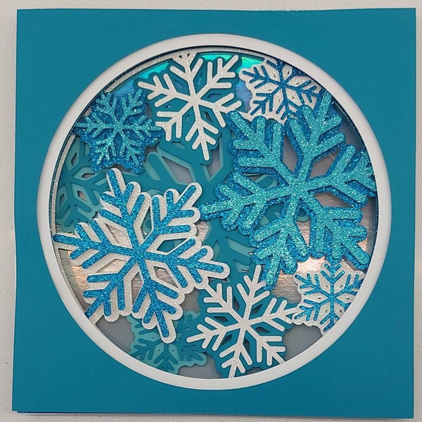 Snowflake Shadow Box SVG, Winter Shadow Box SVG, 3D Shadowbox ...