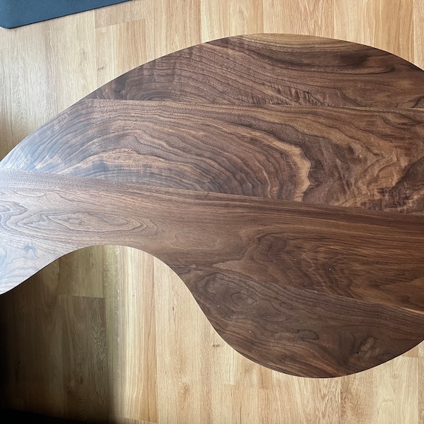 Kidney Bean Coffee Table - Medium Size, Walnut Hardwood - Etsy