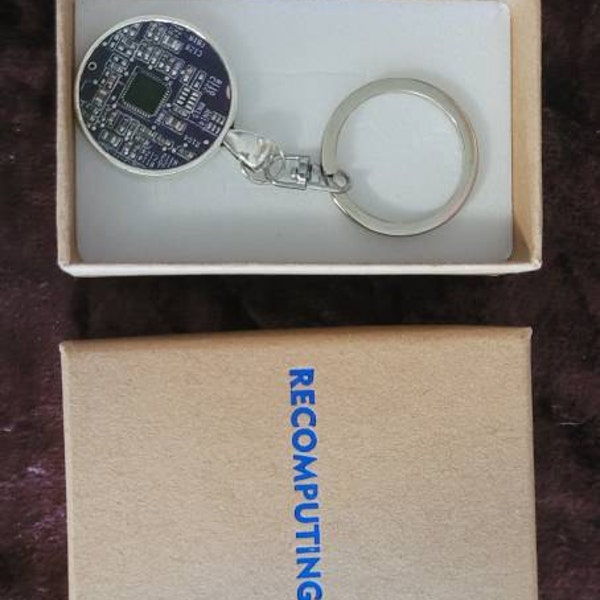 Circuit Board Keychain, Recycled Gift for Computer Nerd, Cool Geeky ...