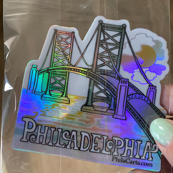 Philly Sticker - Philadelphia Sticker - Ben Franklin Bridge ...
