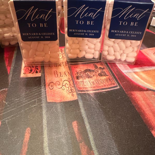 Mint to Be Custom Labels - Wedding Favor Custom Labels - Mint to Be ...