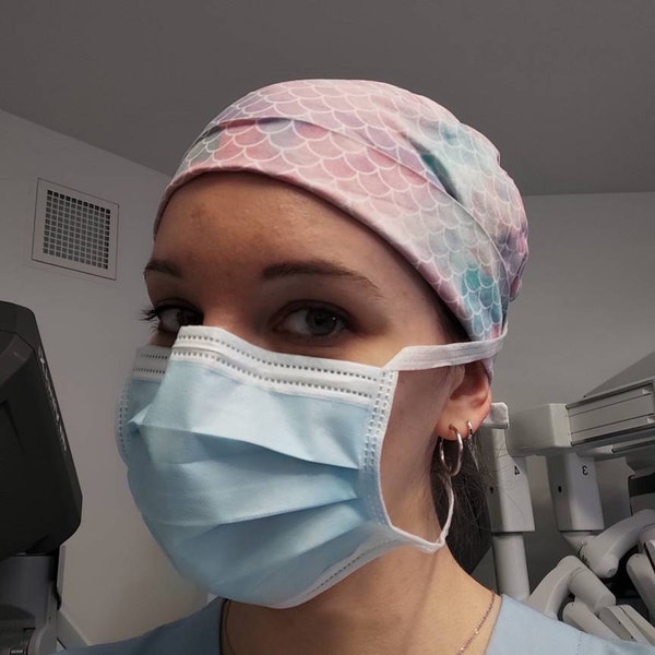 Unisex/men's Brains Scrub Hat or Surgical Cap With Tie Back, All Cotton ...