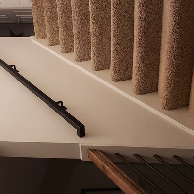 Modern Rectangle Slim Black Handrail for Stairs Modern Black - Etsy