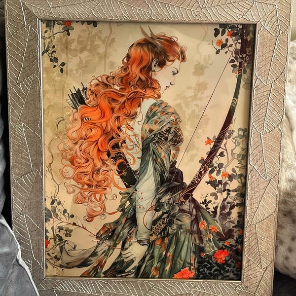 Enchanted Forest Window Tapestry Art Fantasy Forest Wall Art Enchanted ...