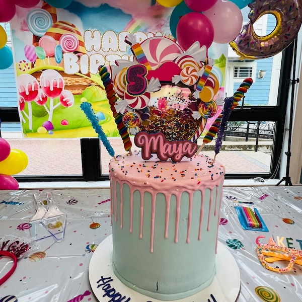 Candy Cake Topper - Candy Cake Topper - Etsy